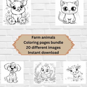 Coloring Pages for Kids, Coloring Pages Bundle, Printable Kindergarten ...
