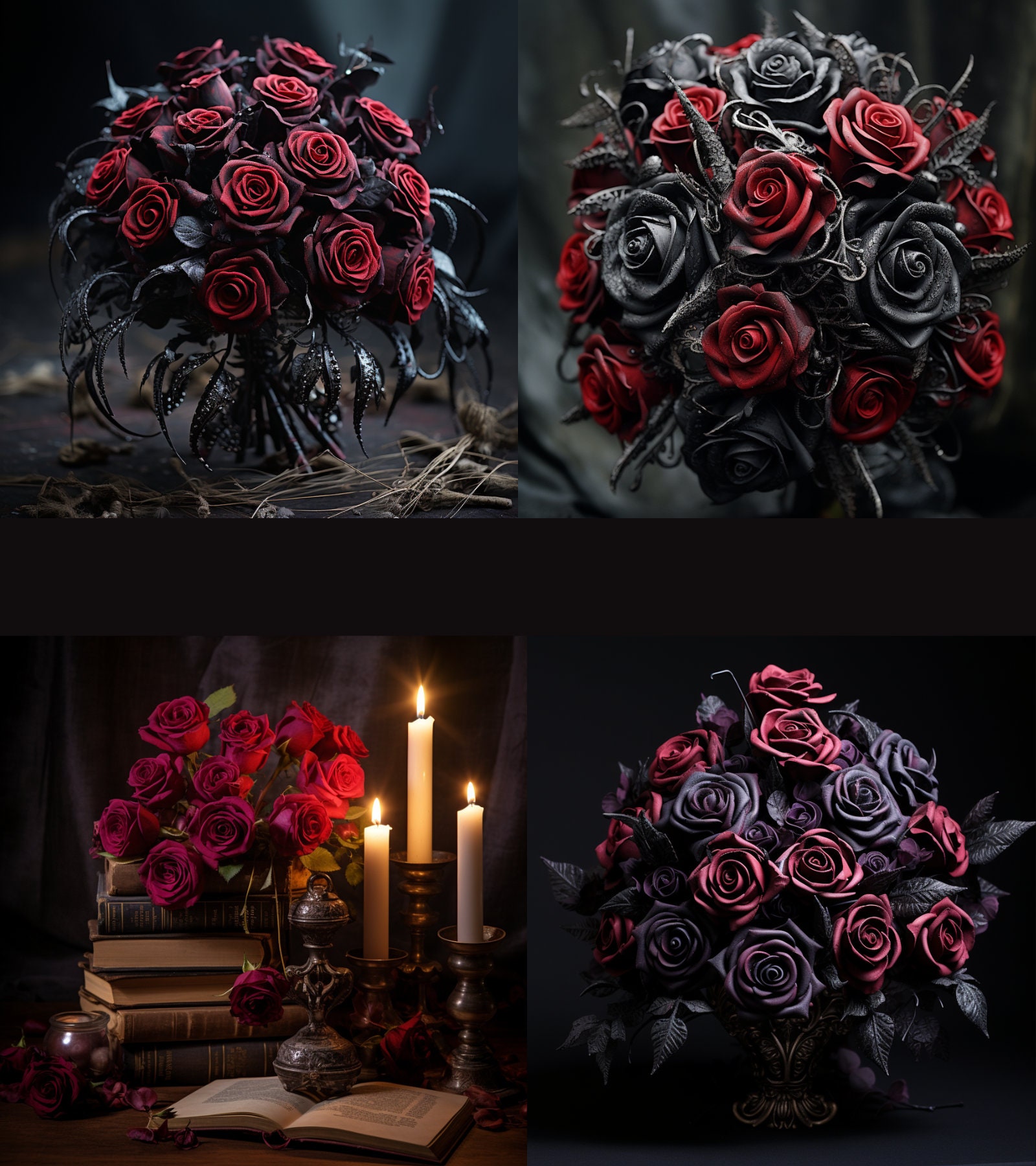 Gothic Roses 36 Images Bundle, Gothic Lover, Gothic Images, Printable ...