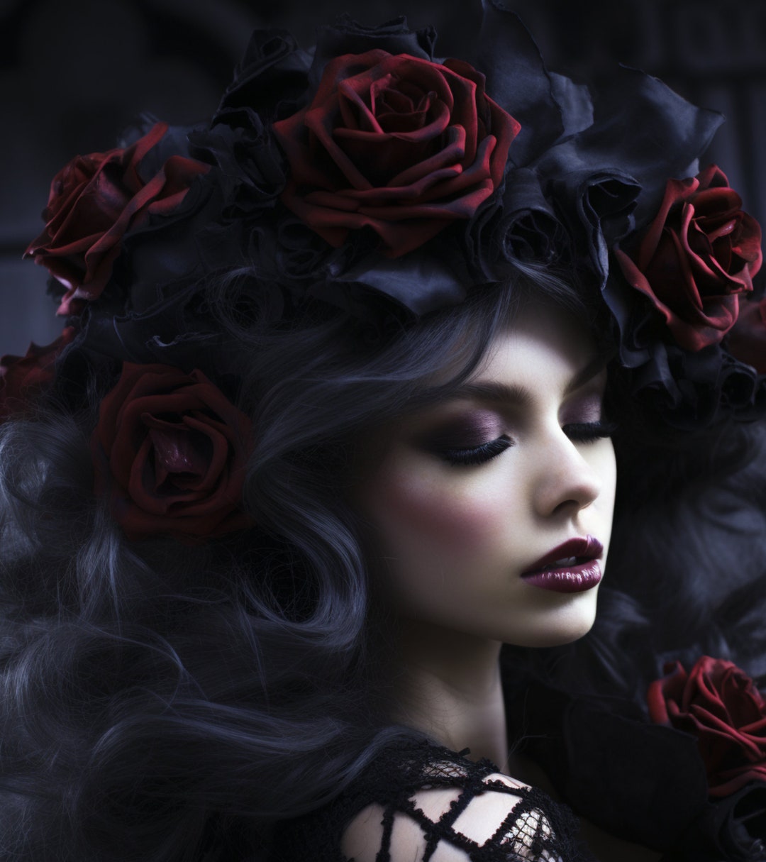 Gothic Roses 36 Images Bundle, Gothic Lover, Gothic Images, Printable ...