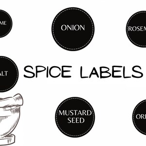 90 Printable Spice Labels - Etsy