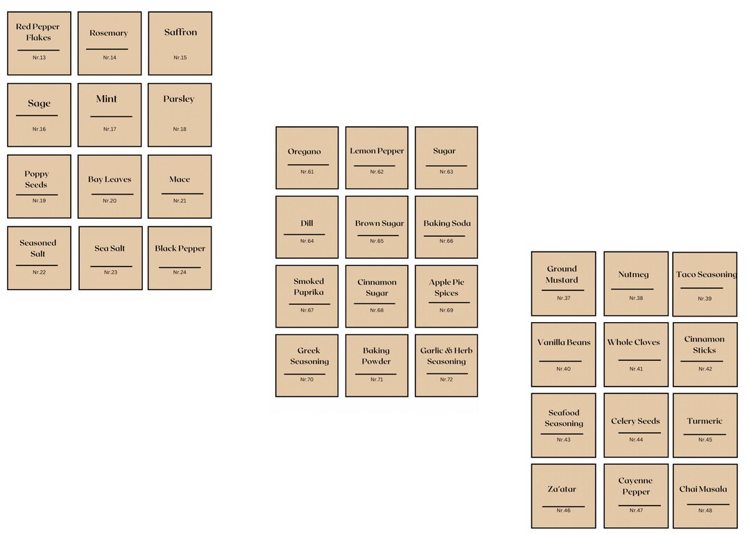 Printable Spices Labels | Aesthetic Printable Spices Labels ...