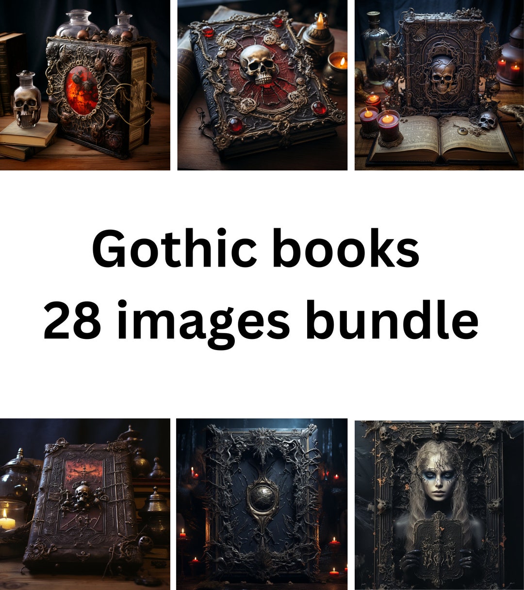 Gothic Books 28 Images Bundle, Gothic Art, Goth Lover, Goth Creative ...