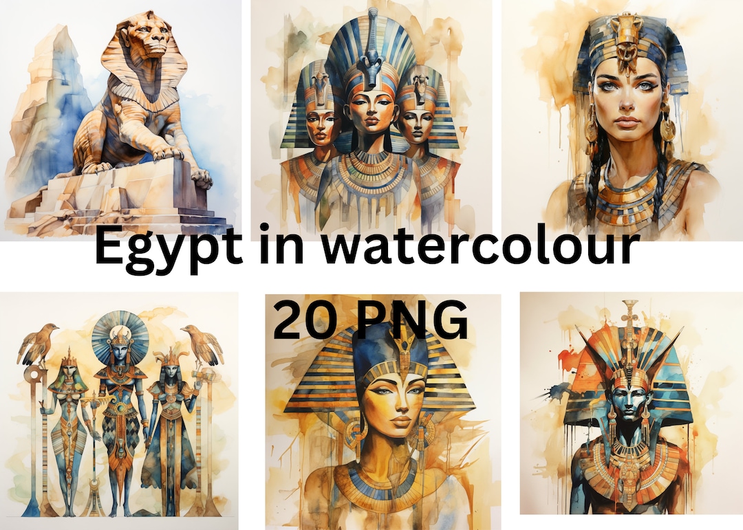 Egypt Clipart Bundle in Watercolour | Magnificent Egypt | Antic Egypt ...