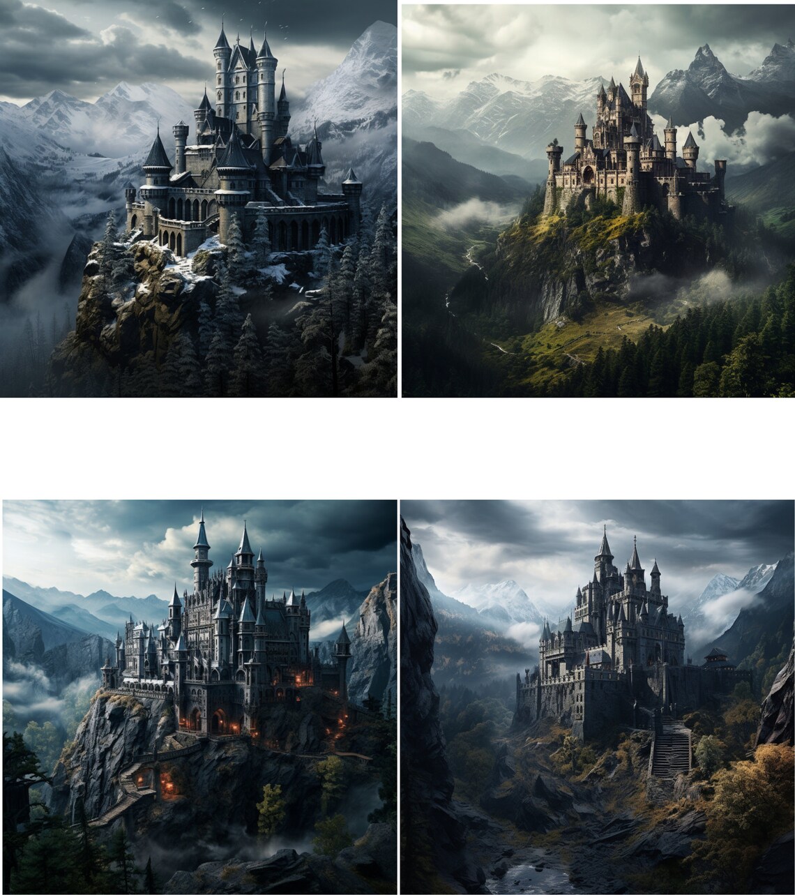 Gothic Castle Bundle, 3200x3200, Goth Clipart, Gothic Images, Junk ...