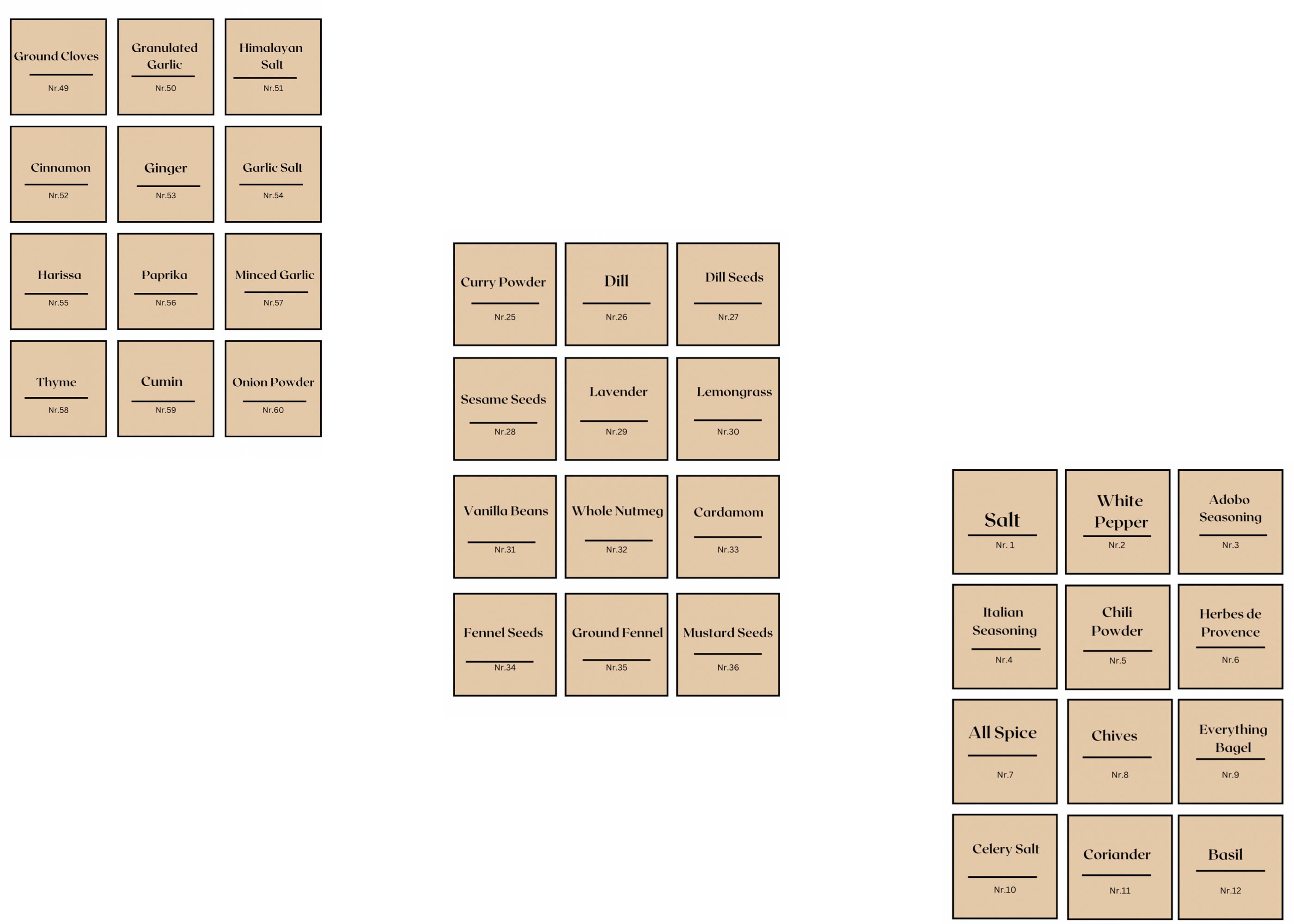 Printable Spices Labels | Aesthetic Printable Spices Labels ...