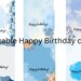 Blue Printable Happy Birthday Cards| Birthday Cards for Printing| Print ...