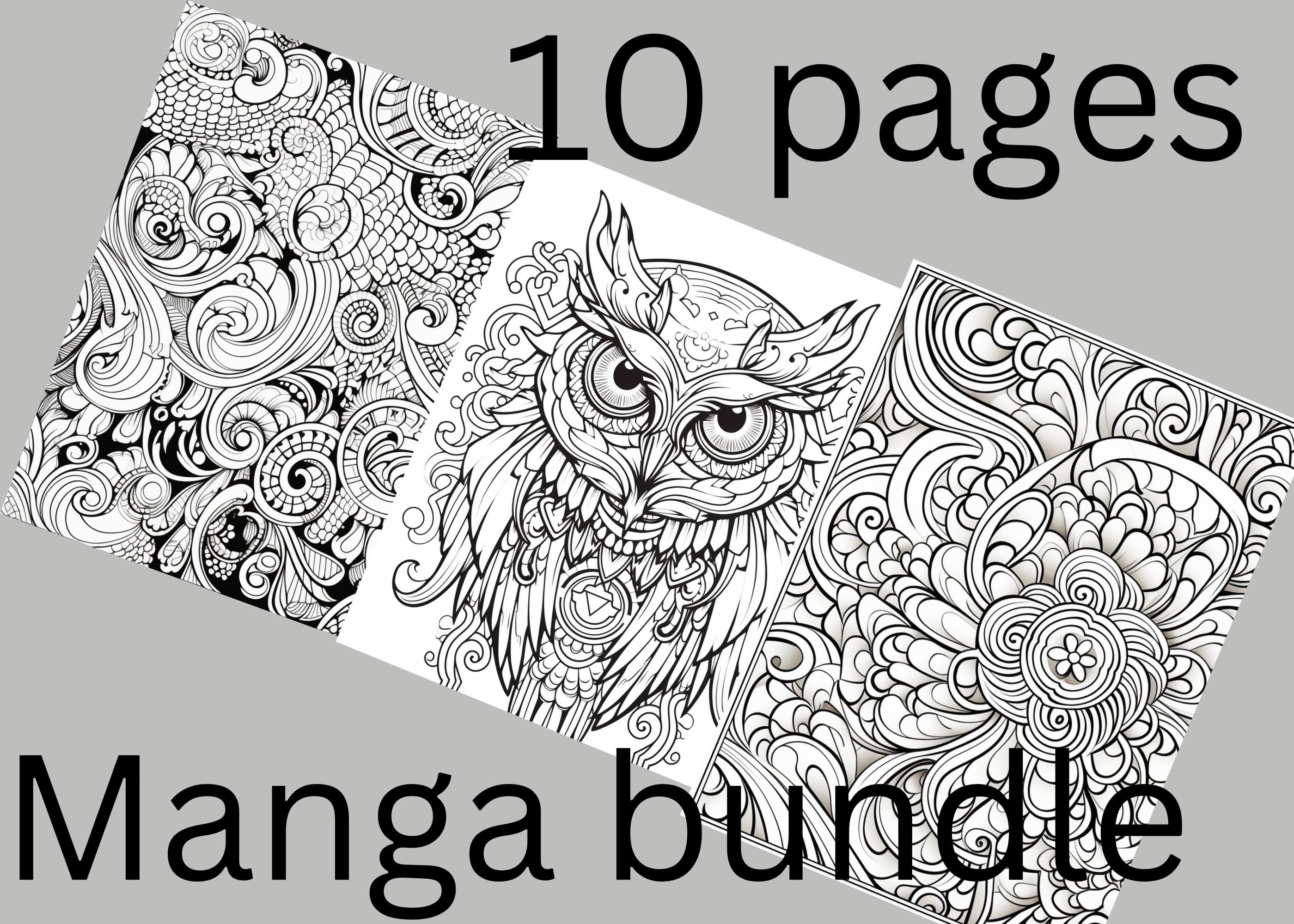 10 Pages Mandal Bundle | Adult Coloring Book | Coloring Books for ...