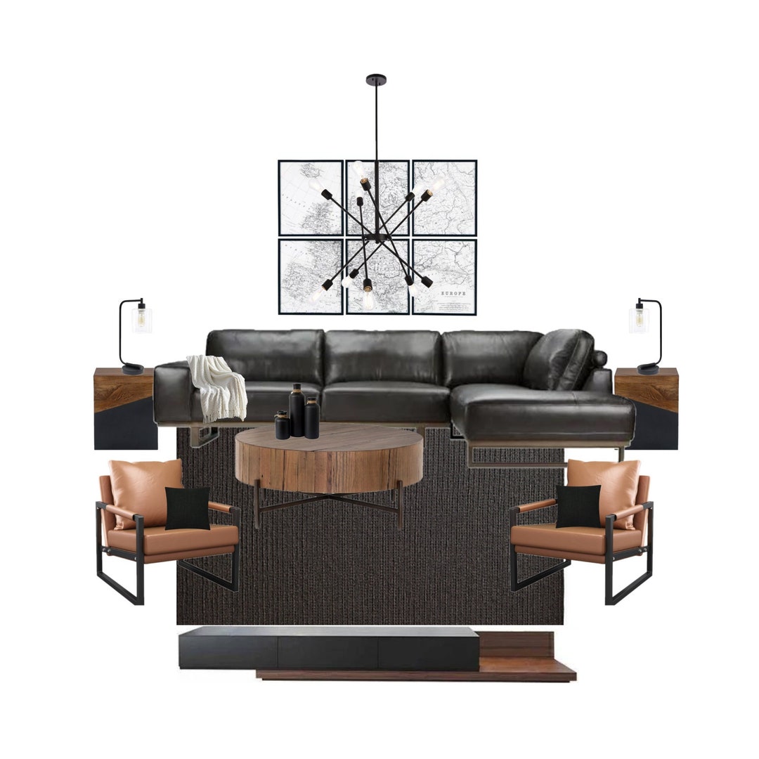 Modern Mood Board Vision Board Virtual Interior Design Interior Design ...