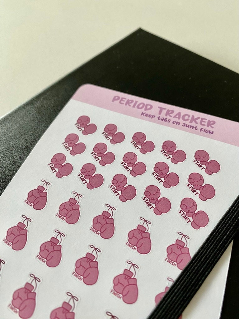Period Tracker Sticker Sheet Cute for Planner and Bullet Journals Bujo ...