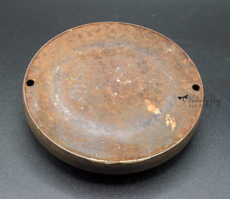 Antique Iron Metal and Red Marble Glass Safety Lens Reflector Safety ...