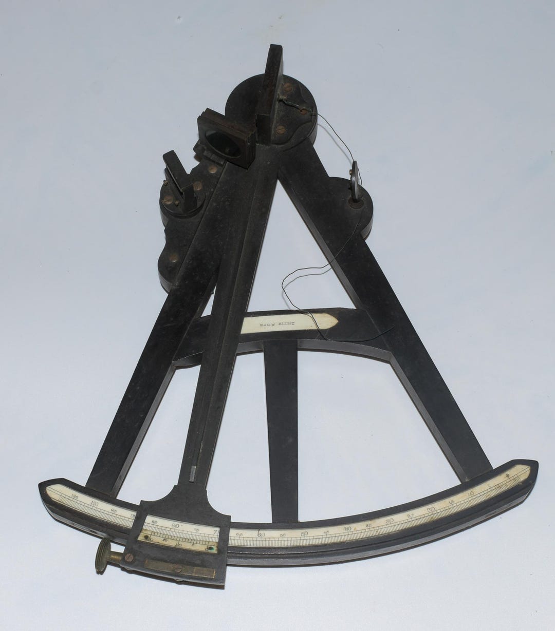 C. 1850 Sextant Octant E.&G.W. Blunt Nautical Navigation Orig. Green ...