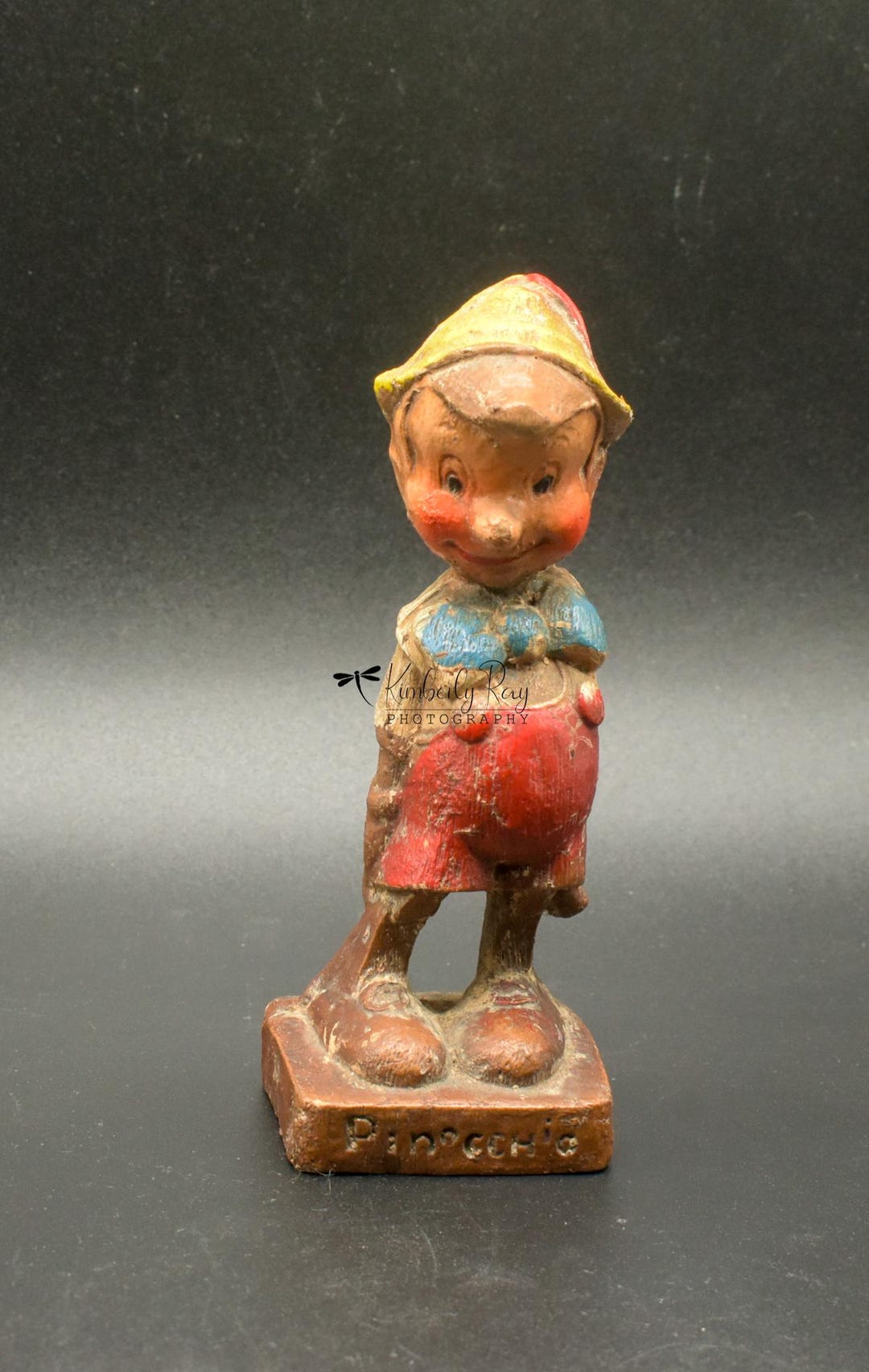 C. 1940s PINOCCHIO W/toy Bears Syroco Wood Carved Figure Walt Disney ...