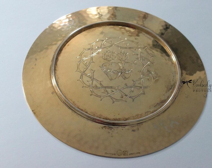 RARE Gilles Beaugrand Sterling Silver Gold Paten for Chalice CROWN of ...