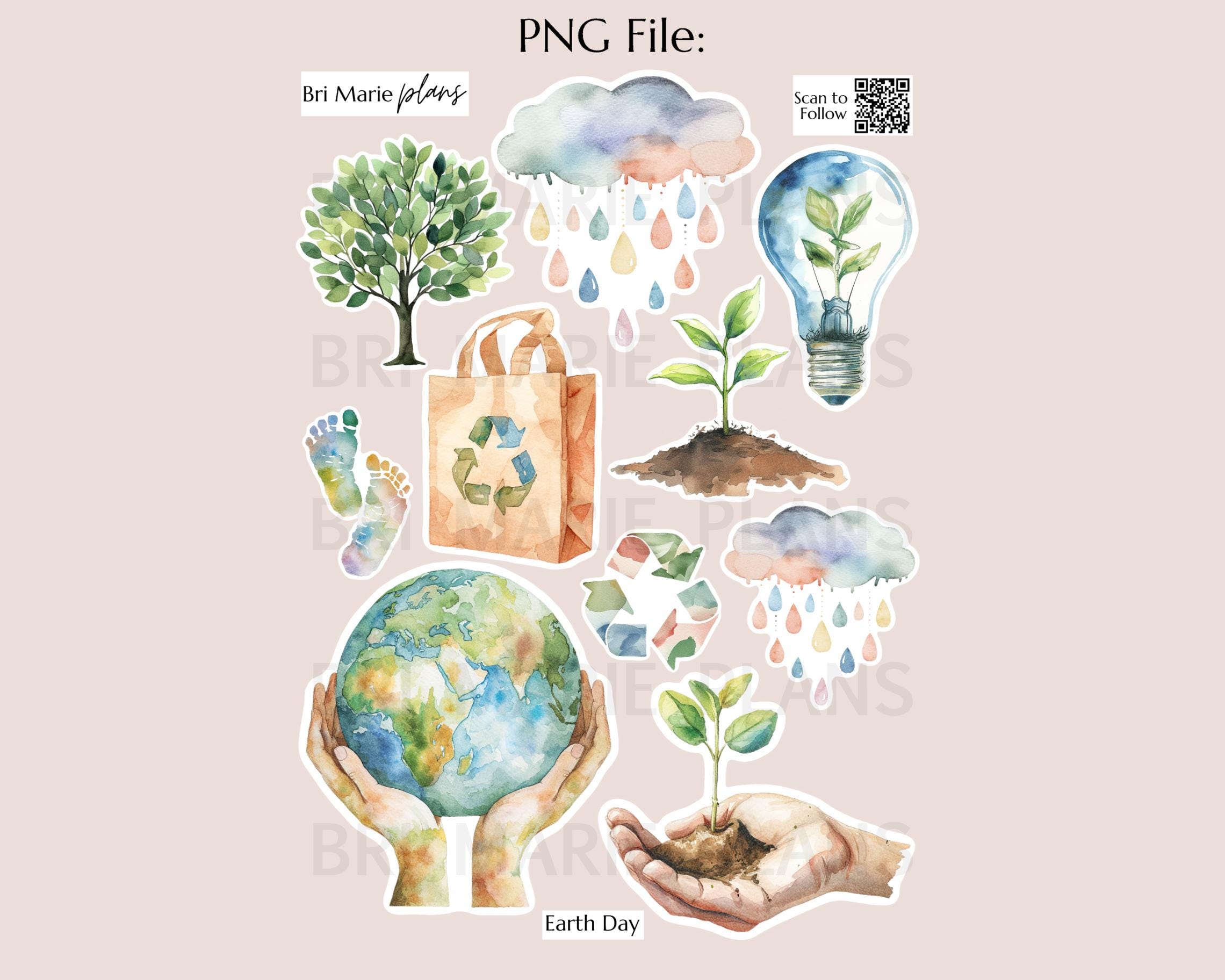 Earth Day | Printable Planner and Journal Stickers - Etsy