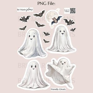 Friendly Ghosts | Printable Planner Stickers - Etsy