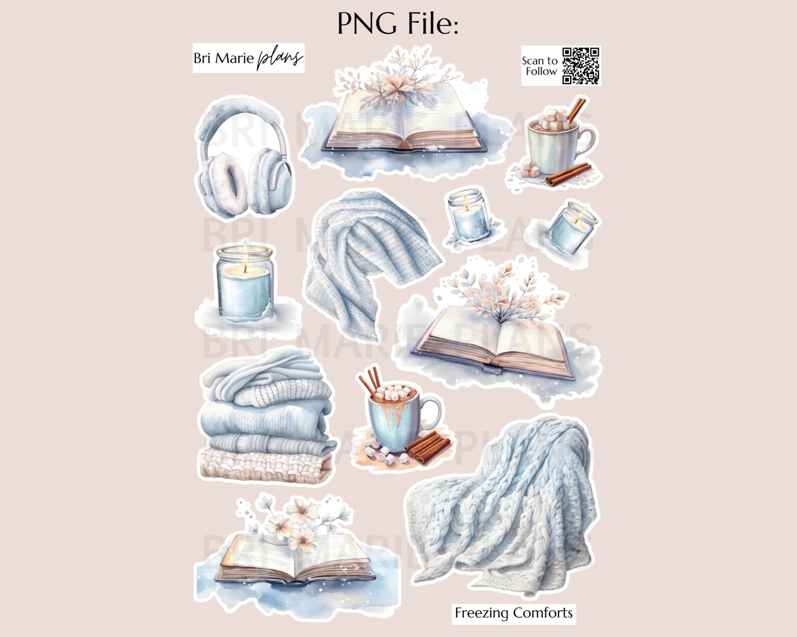 Freezing Comforts Stickers Printable | Cozy Winter Self Care Stickers ...