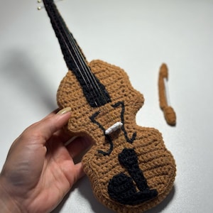 Miniature Model of Violin Crochet Souvenir Collectible Gift Knickknack ...