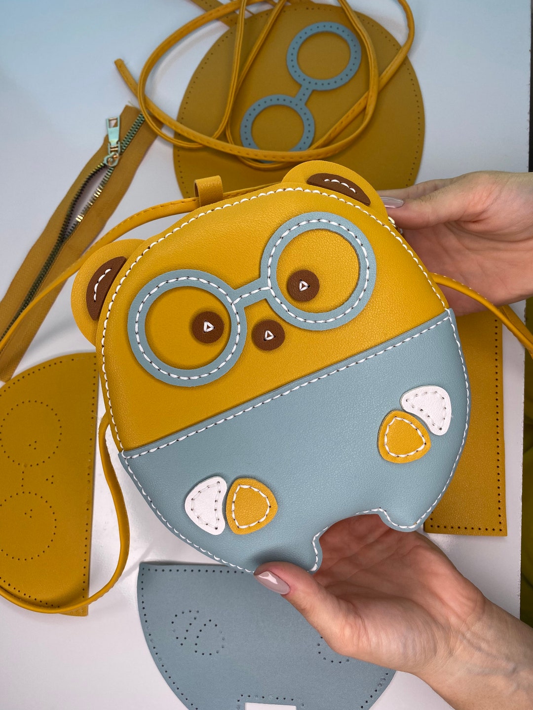 DIY Leather Bag Kit Leather Backpack Sewing Set DYI Backpack Kit for ...