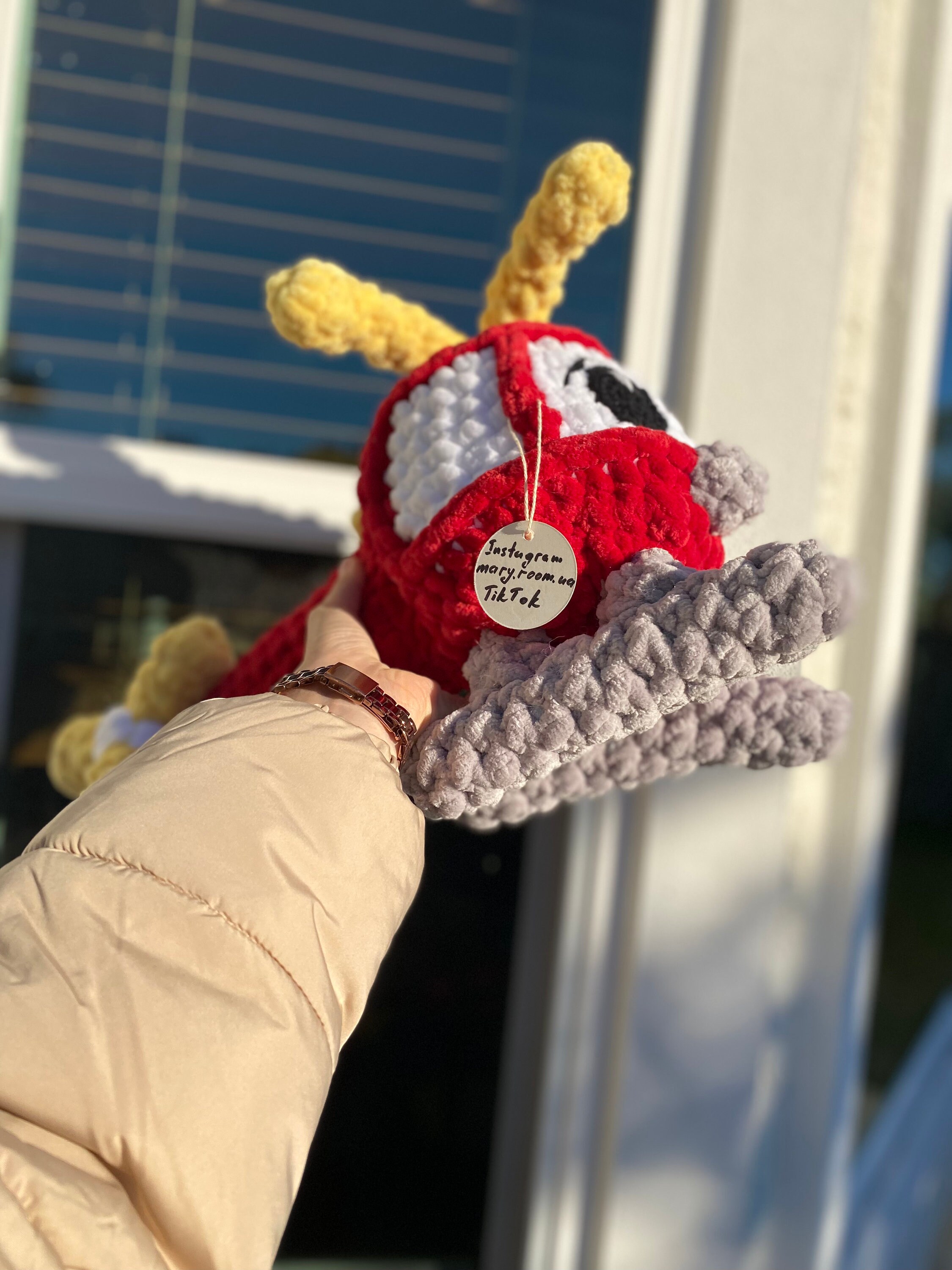 Big Red Amigurumi Soft Plush Helicopter Stuffed Plushie Toy - Etsy