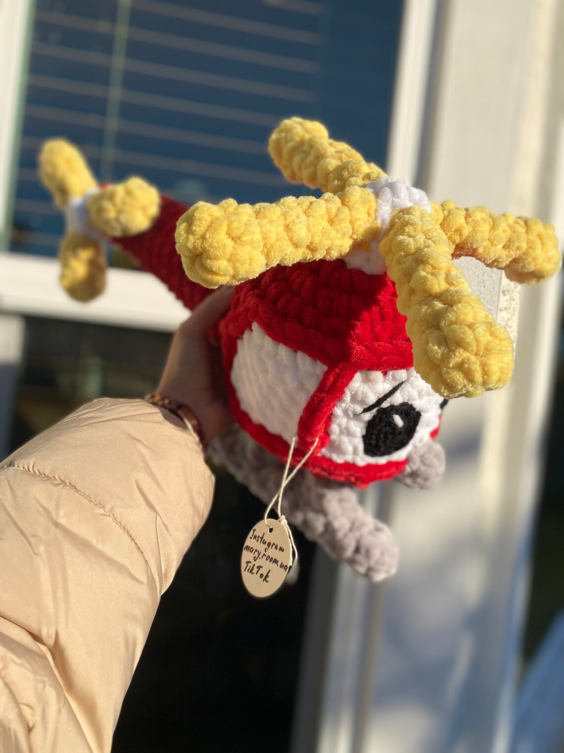 Big Red Amigurumi Soft Plush Helicopter Stuffed Plushie Toy - Etsy