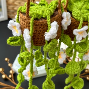 Botanic Elegance: Crochet Plant Decor Handmade Wall Hanging Unique Home ...