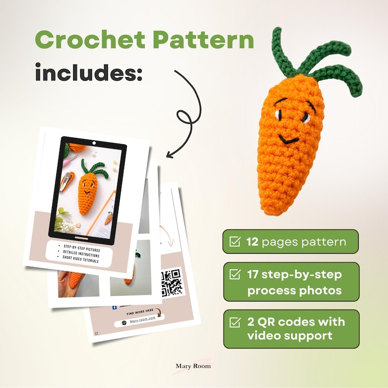 Crochet Anti-stress Carrot Clicker Pattern, Sensory Fidget Toy PDF ...