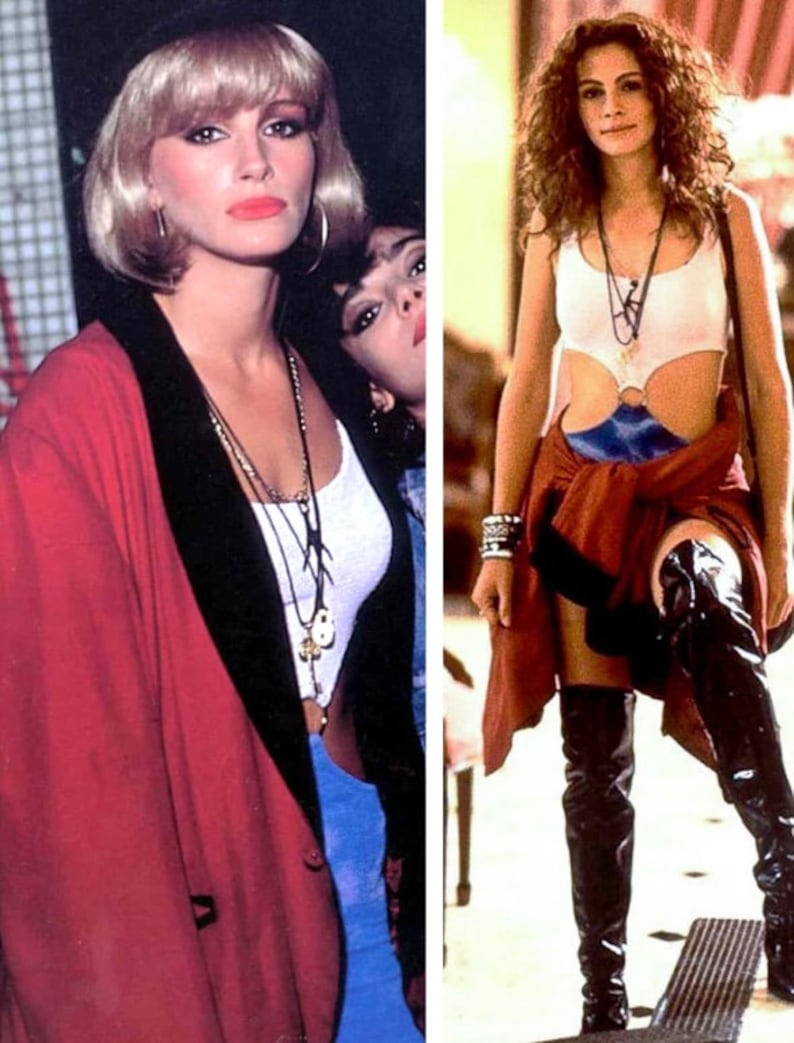 Julia Roberts Pretty Woman Dress vivian Fancy Dress Costume Metal O ...