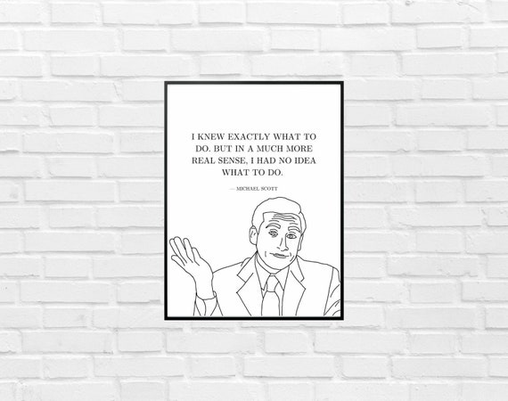 Michael Scott Digital Download Quote Illustration i - Etsy