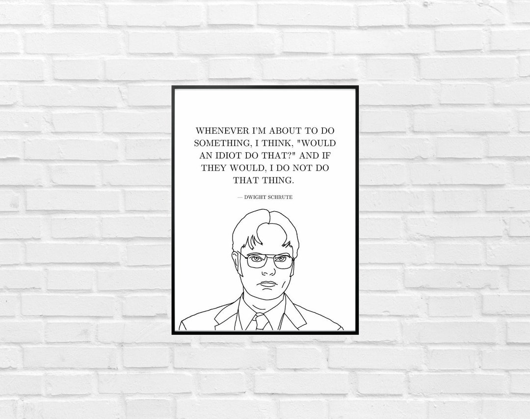 Dwight Schrute Digital Download Quote Illustration - "whenever I’m ...