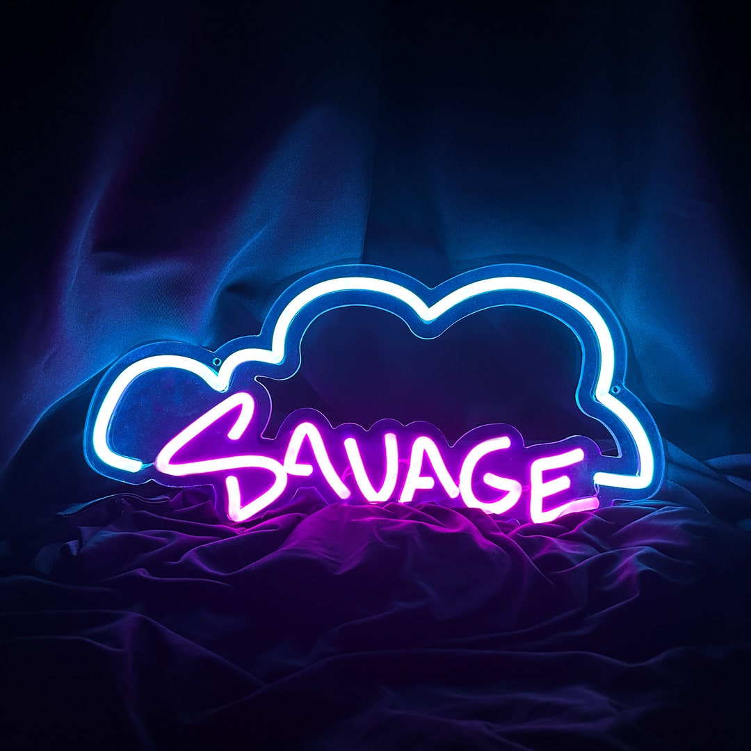 Savage Neon Light Unique Original Art - Etsy