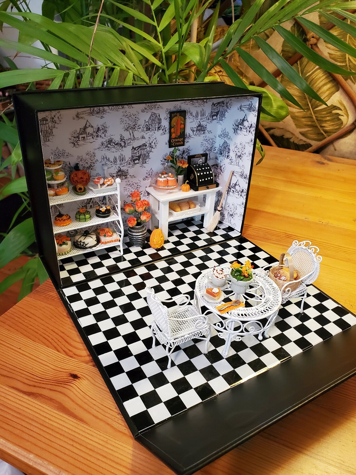 Bakery in a Book Box - Handmade Dollhouse Bake Shop Diorama - A ...