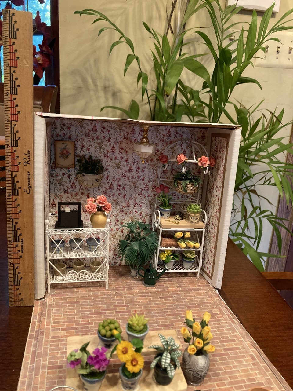 Flower Shop in a Box Diorama This is a 1:12 Scale Miniature Dollhouse ...