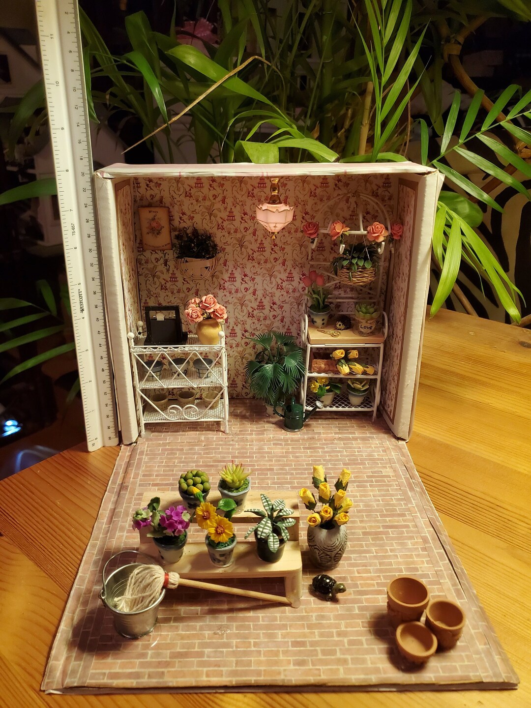 Flower Shop in a Box Diorama This is a 1:12 Scale Miniature Dollhouse ...