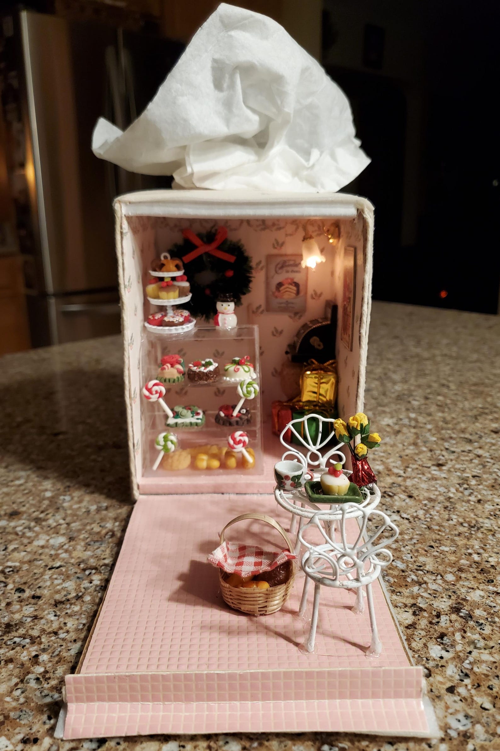 Bakery in a Tissue Box! This Diorama is 1:24 Scale Miniature Dollhouse ...
