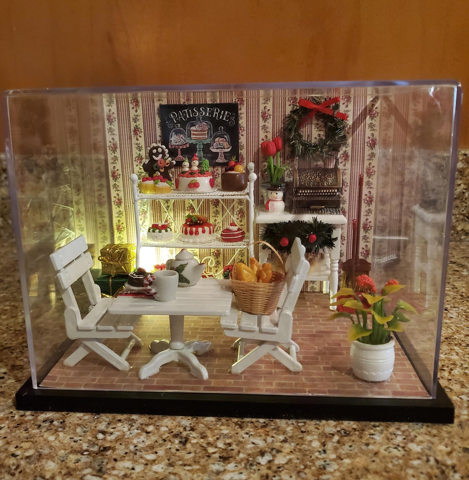 Christmas Under Plexiglass This 1:12 Scale Dollhouse Shelf Insert ...