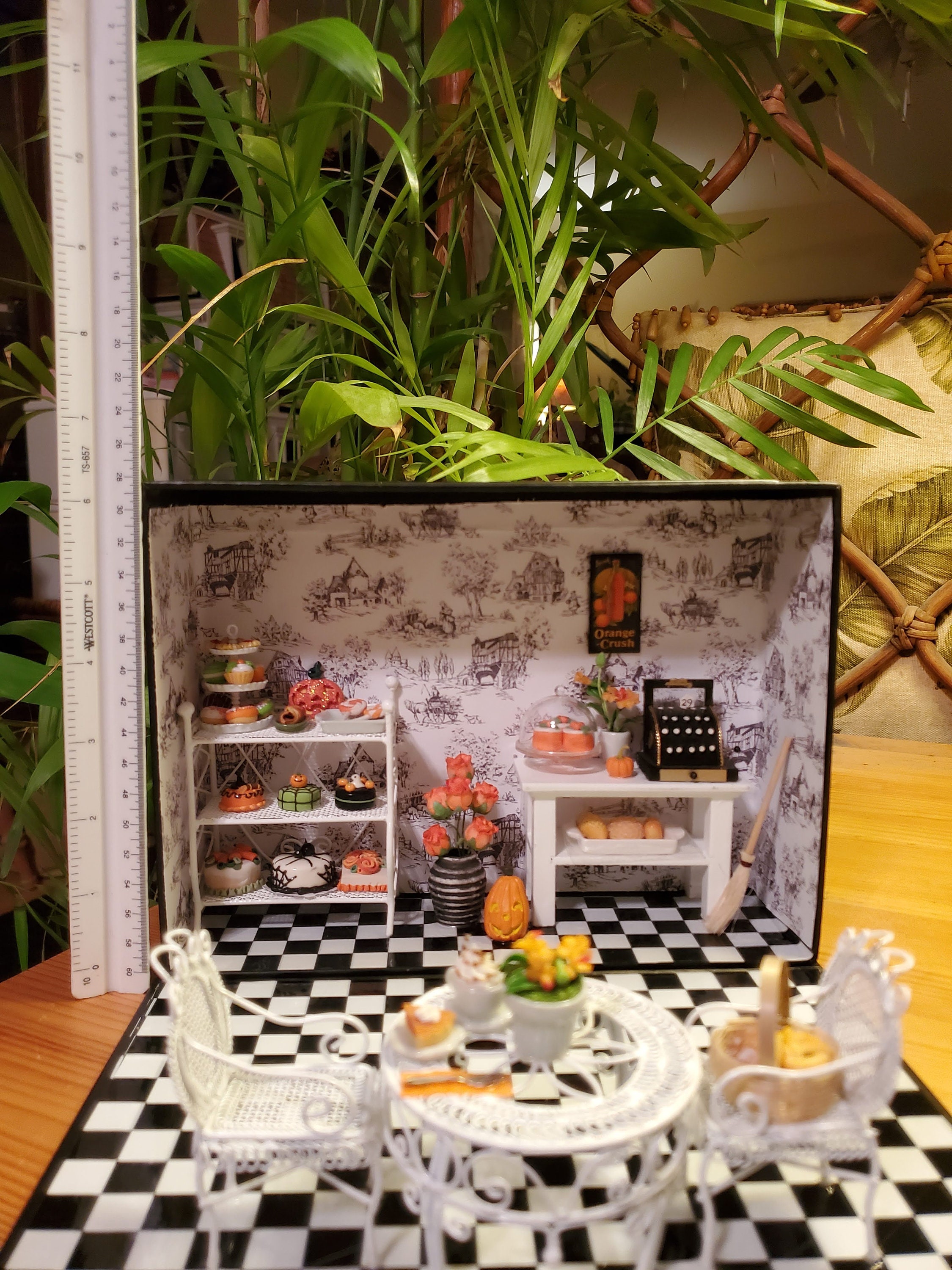 Bakery in a Book Box Handmade Dollhouse Bake Shop Diorama A Completed ...