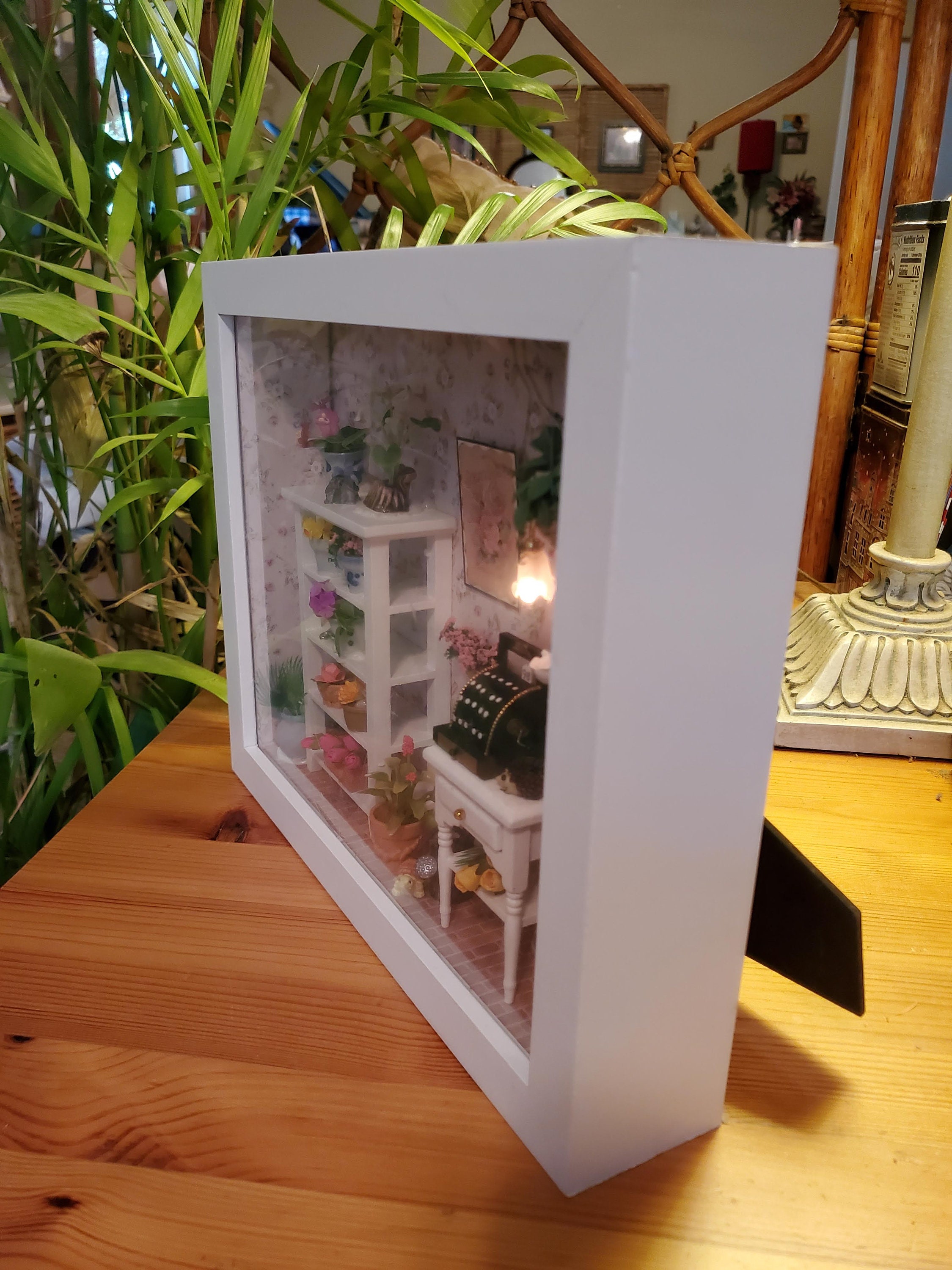 Flower Shop Diorama 1:12 Scale Miniature Dollhouse Roombox A Handmade ...