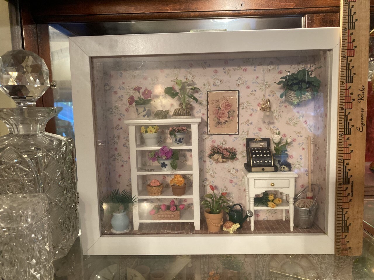 Flower Shop Diorama 1:12 Scale Miniature Dollhouse Roombox A Handmade ...