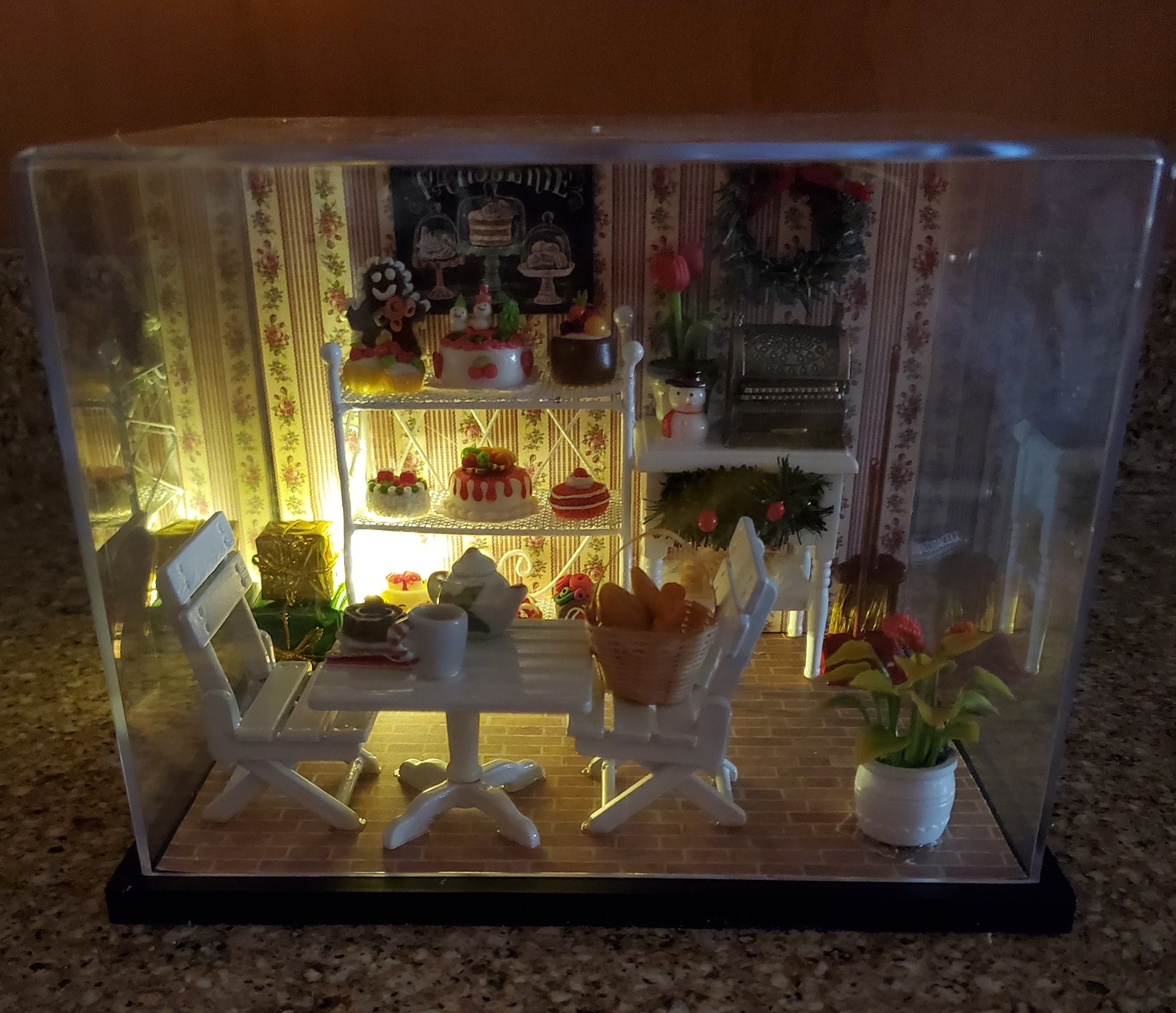 Christmas Under Plexiglass This 1:12 Scale Dollhouse Shelf Insert ...