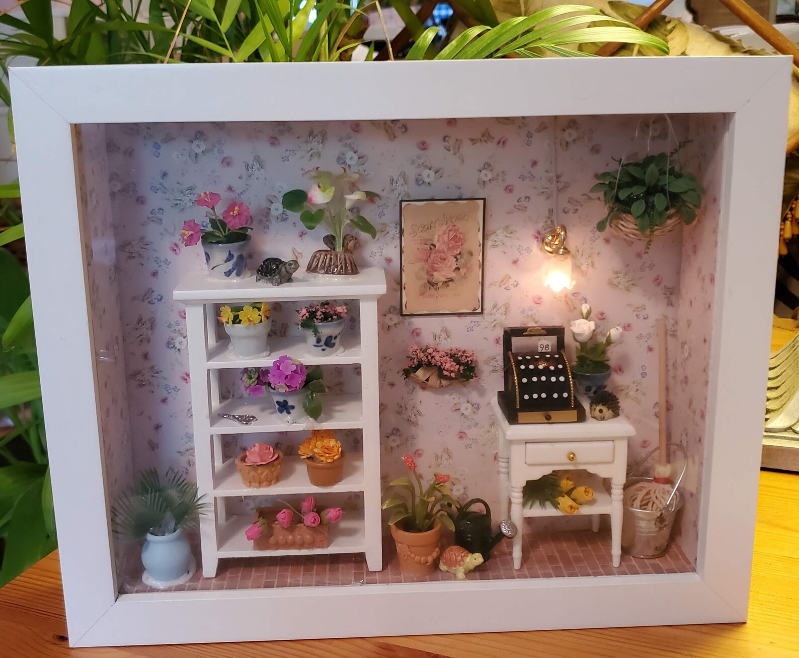 Flower Shop Diorama 1:12 Scale Miniature Dollhouse Roombox A Handmade ...