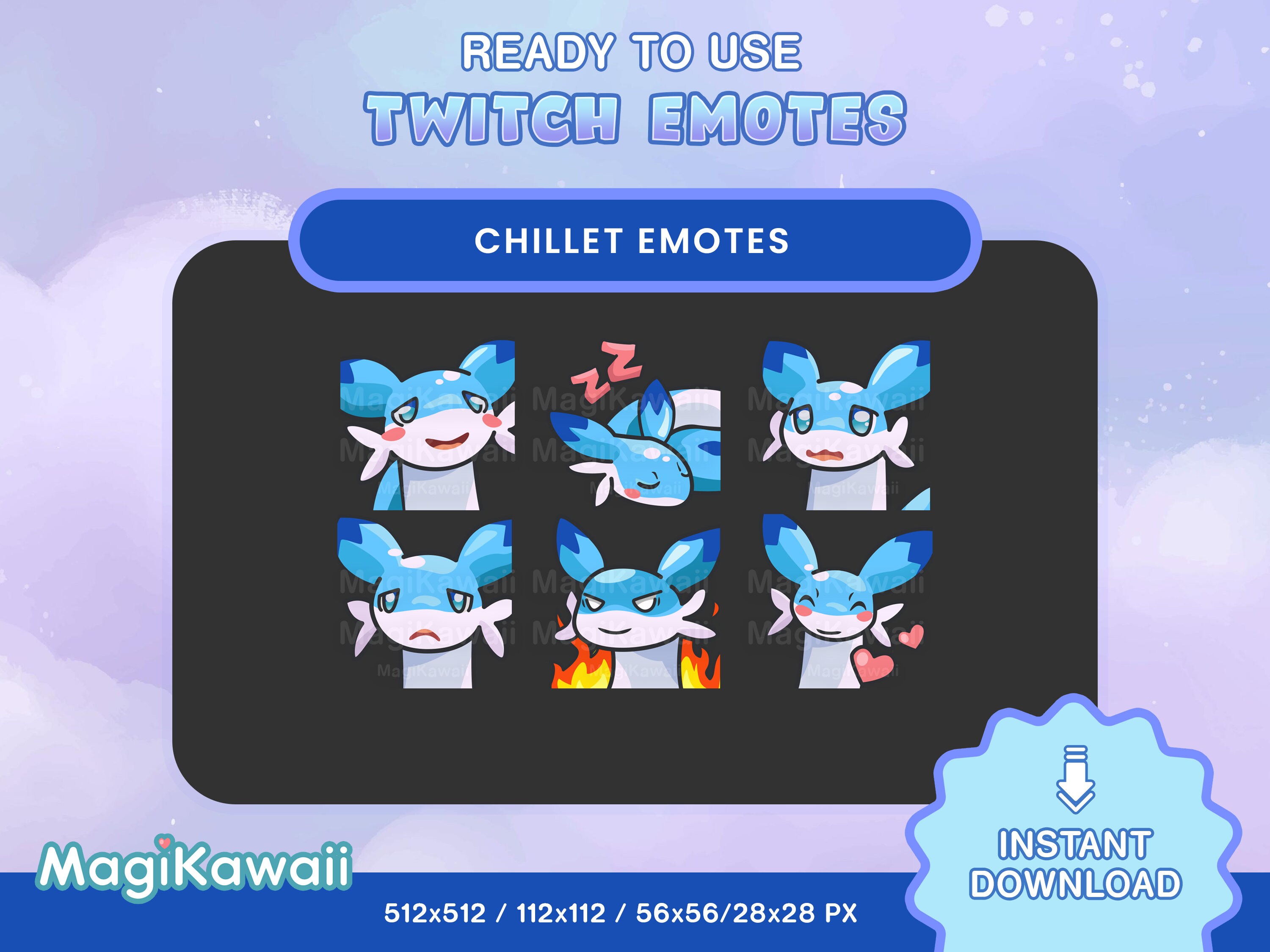 Palworld Chillet Emote Set for Twitch Streamers, Youtube, Discord ...