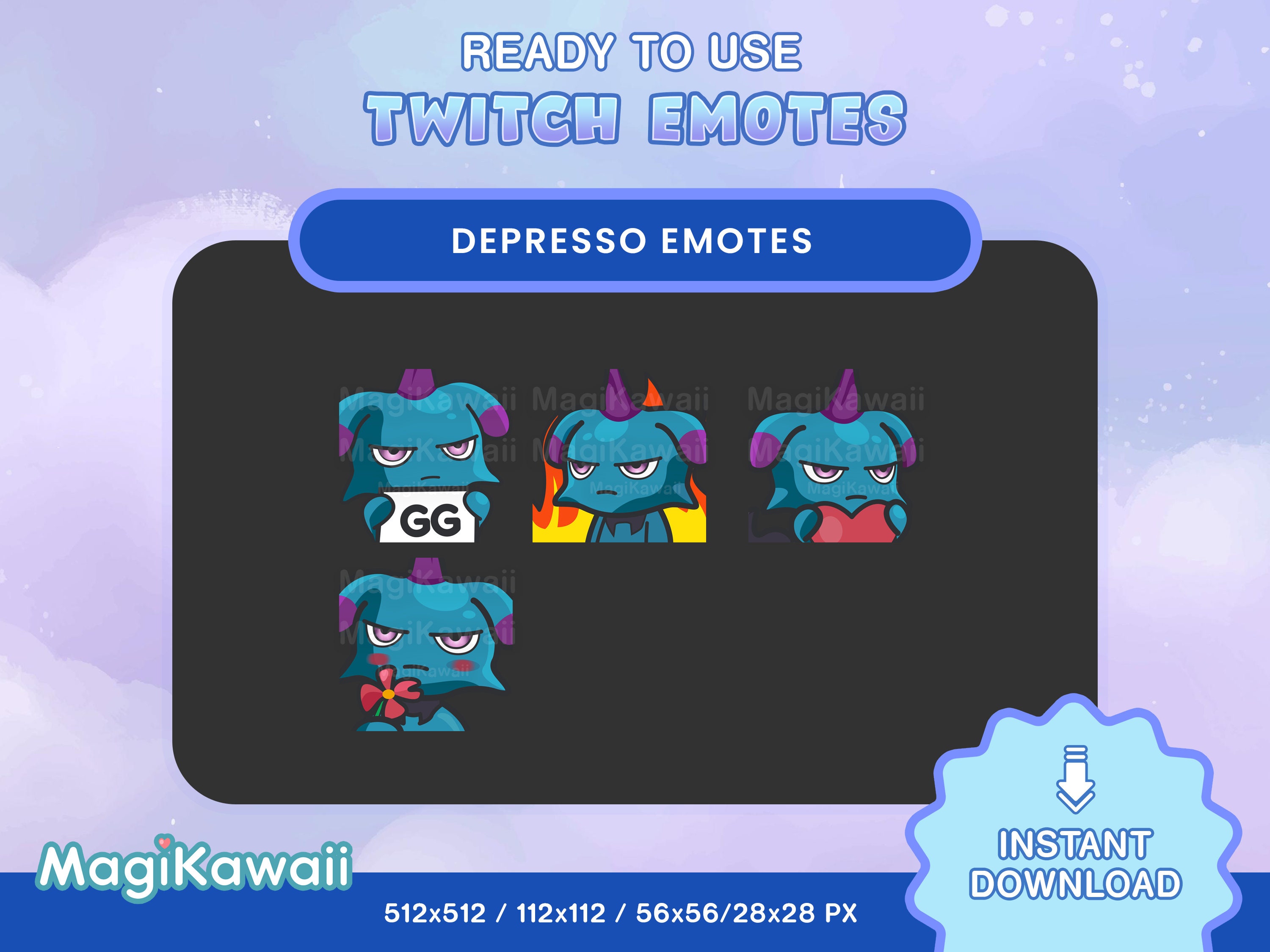 Palworld Depresso Emote Set for Twitch Streamers, Youtube, Discord ...