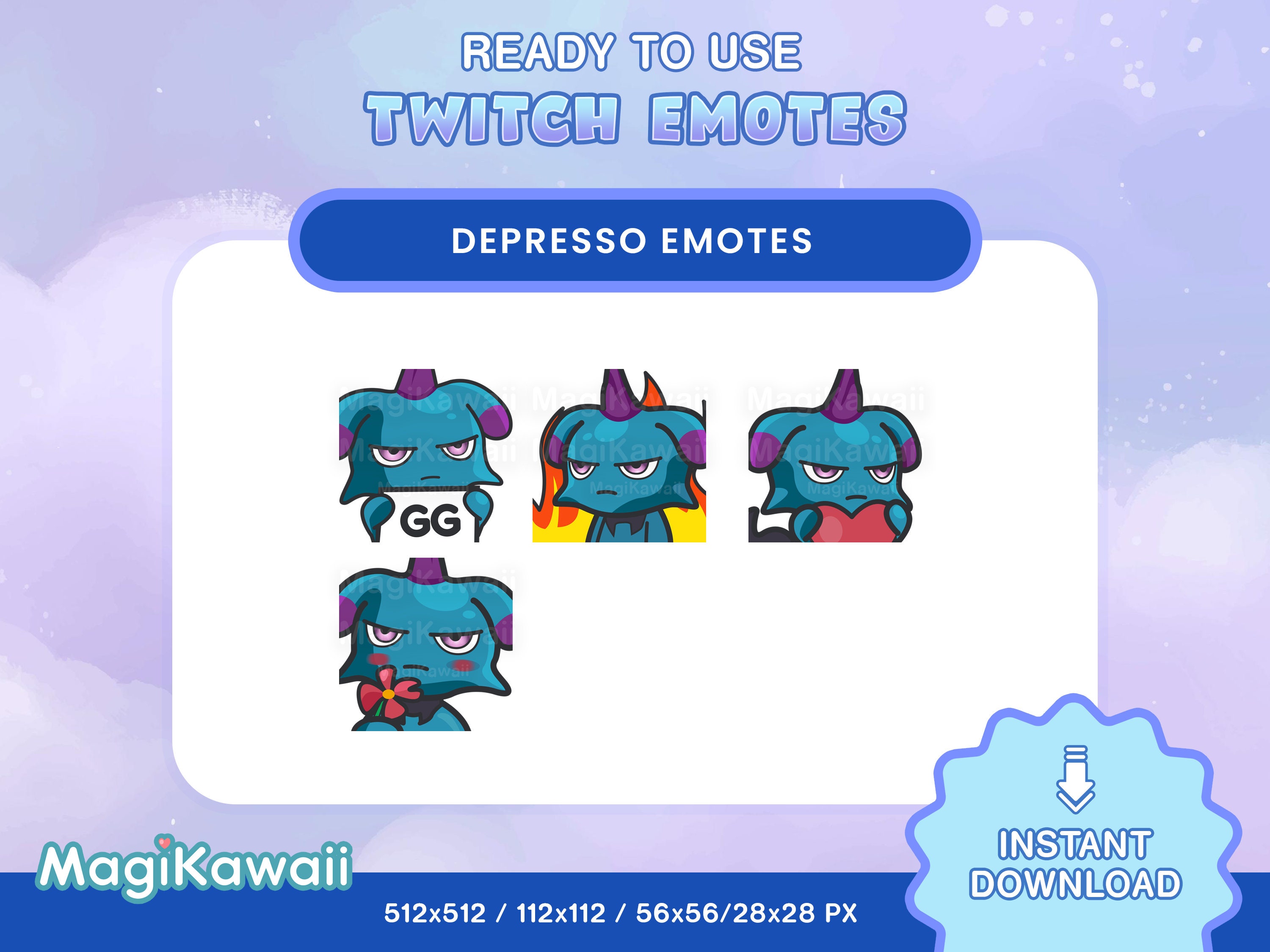 Palworld Depresso Emote Set for Twitch Streamers, Youtube, Discord ...