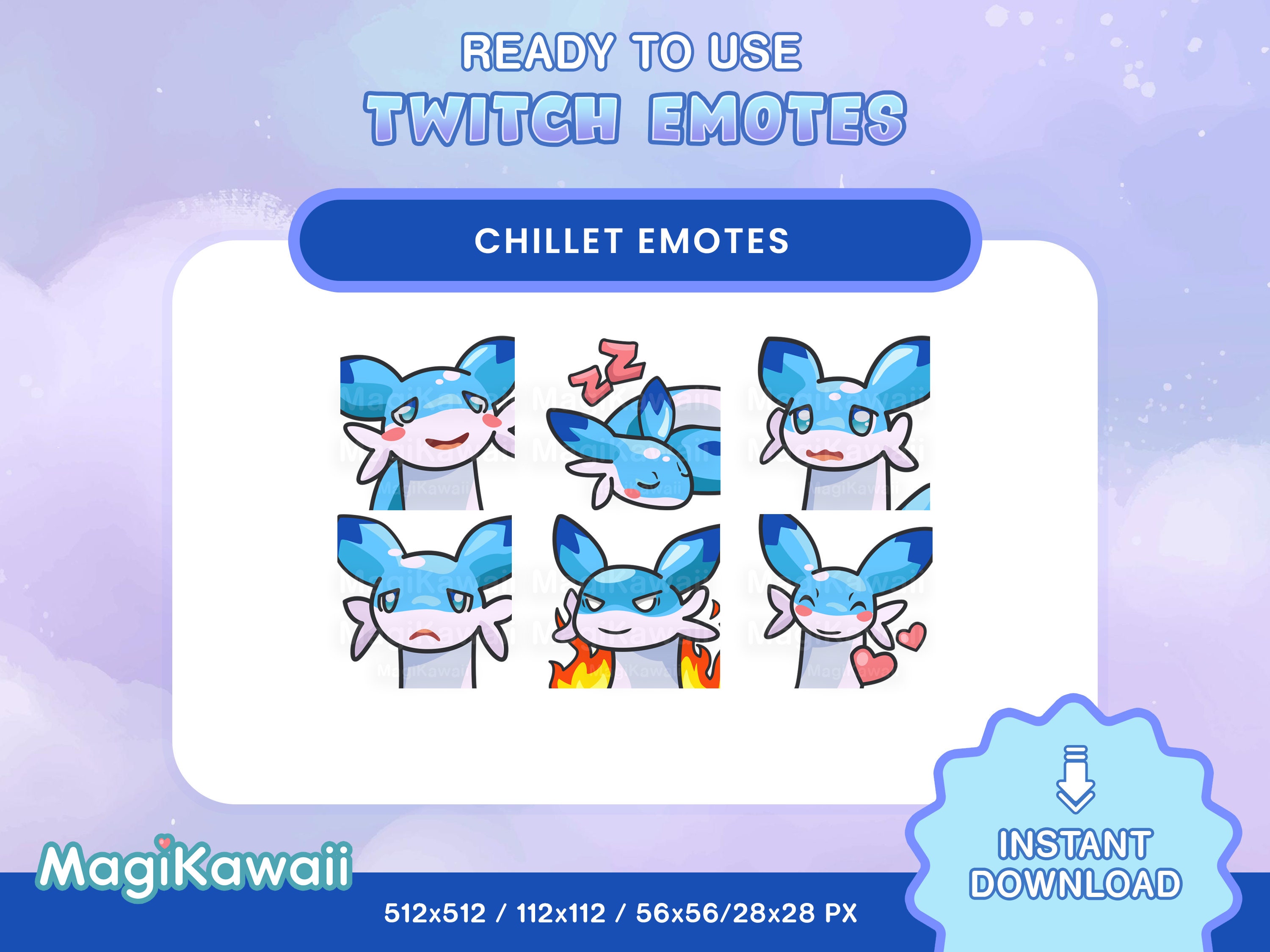Palworld Chillet Emote Set for Twitch Streamers, Youtube, Discord ...