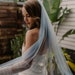 Blue Veil Light Blue Wedding Veil Blue Bridal Veil Coloured Veil ...