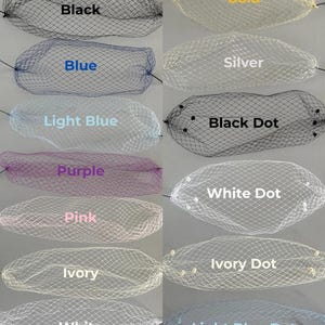 Ivory Birdcage Wedding Veil Fascinator Net off White Over Face Short ...