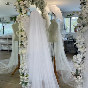 Modern Veil Extra Wide Double Layered Two Tier Veil Barely There Ivory ...