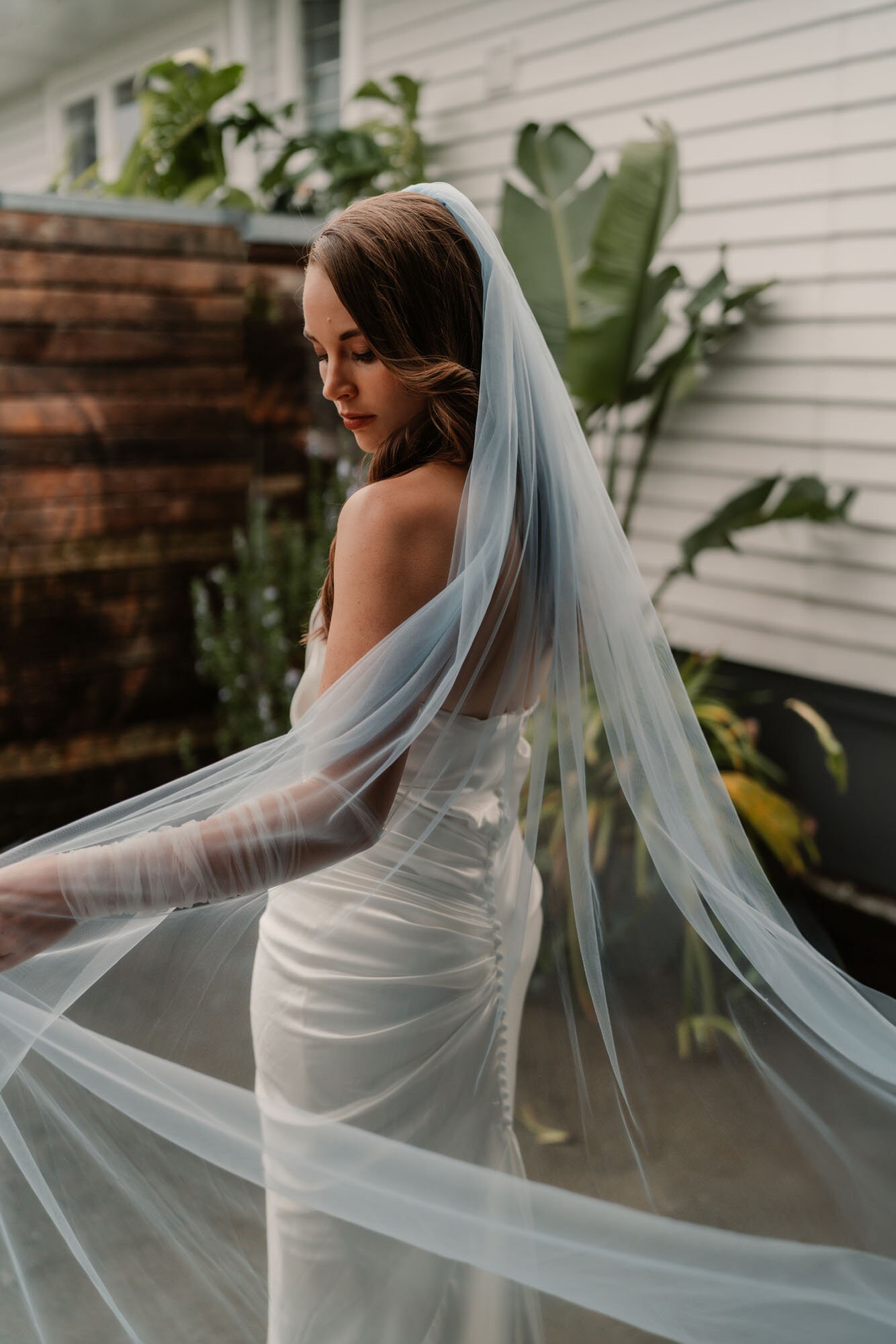 Blue Wedding Veil Coloured Blue Bridal Veil Light Blue Veil - Etsy