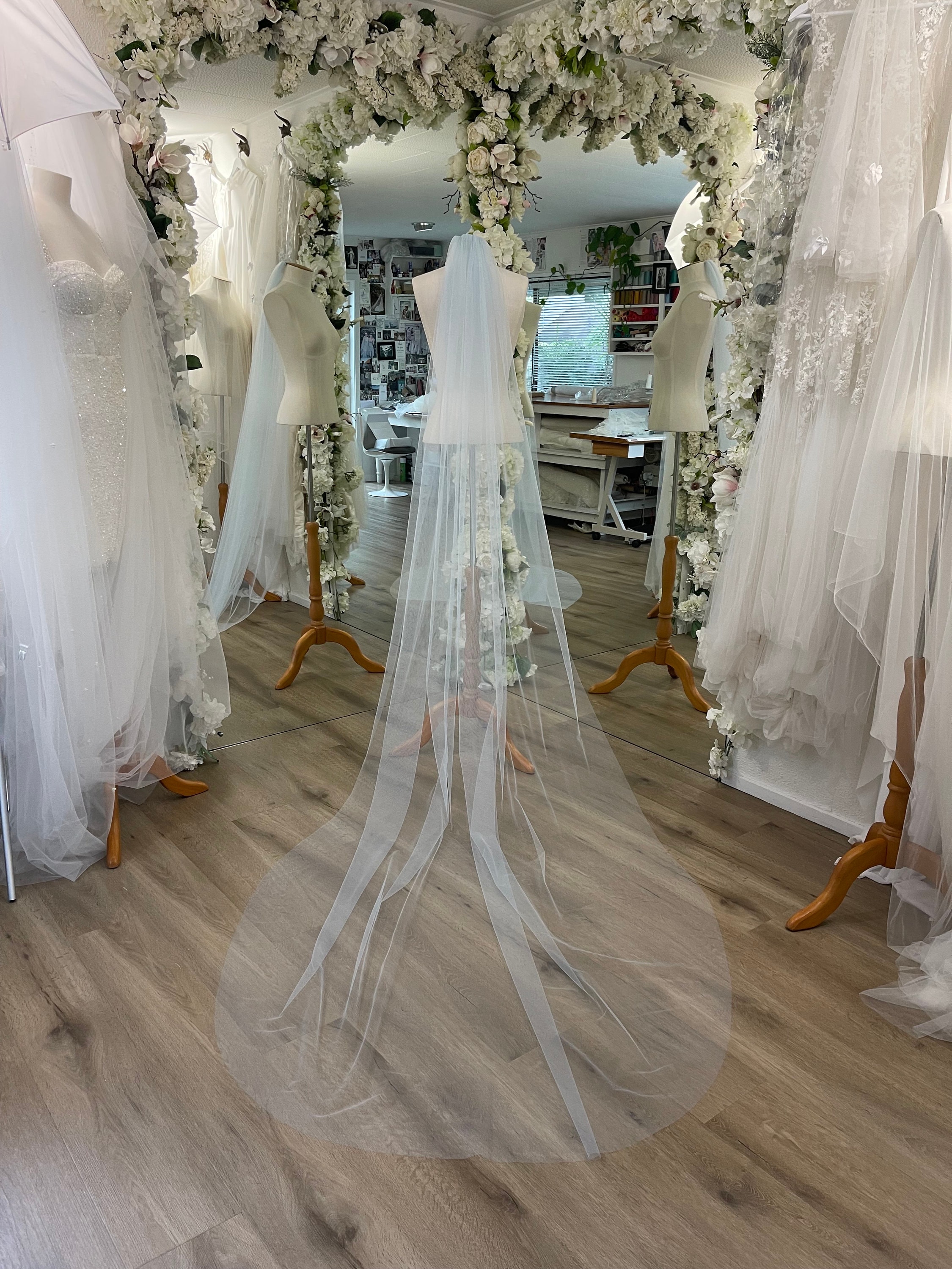 Blue Wedding Veil Coloured Blue Bridal Veil Light Blue Veil - Etsy