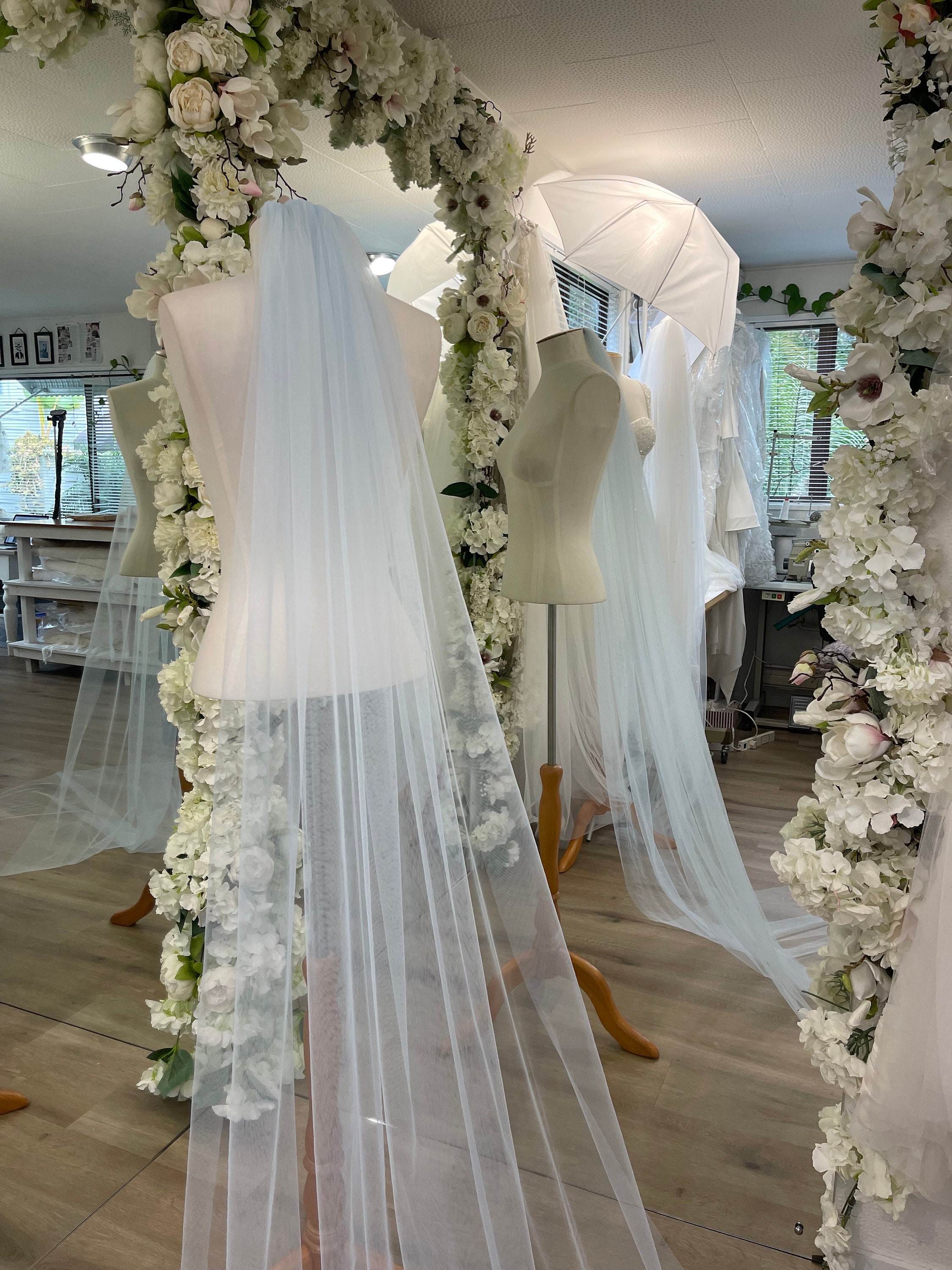 Blue Wedding Veil Coloured Blue Bridal Veil Light Blue Veil - Etsy